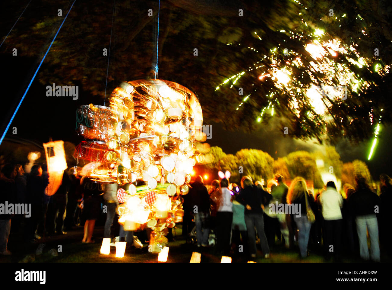 Ulverston lantern procession Stock Photo - Alamy