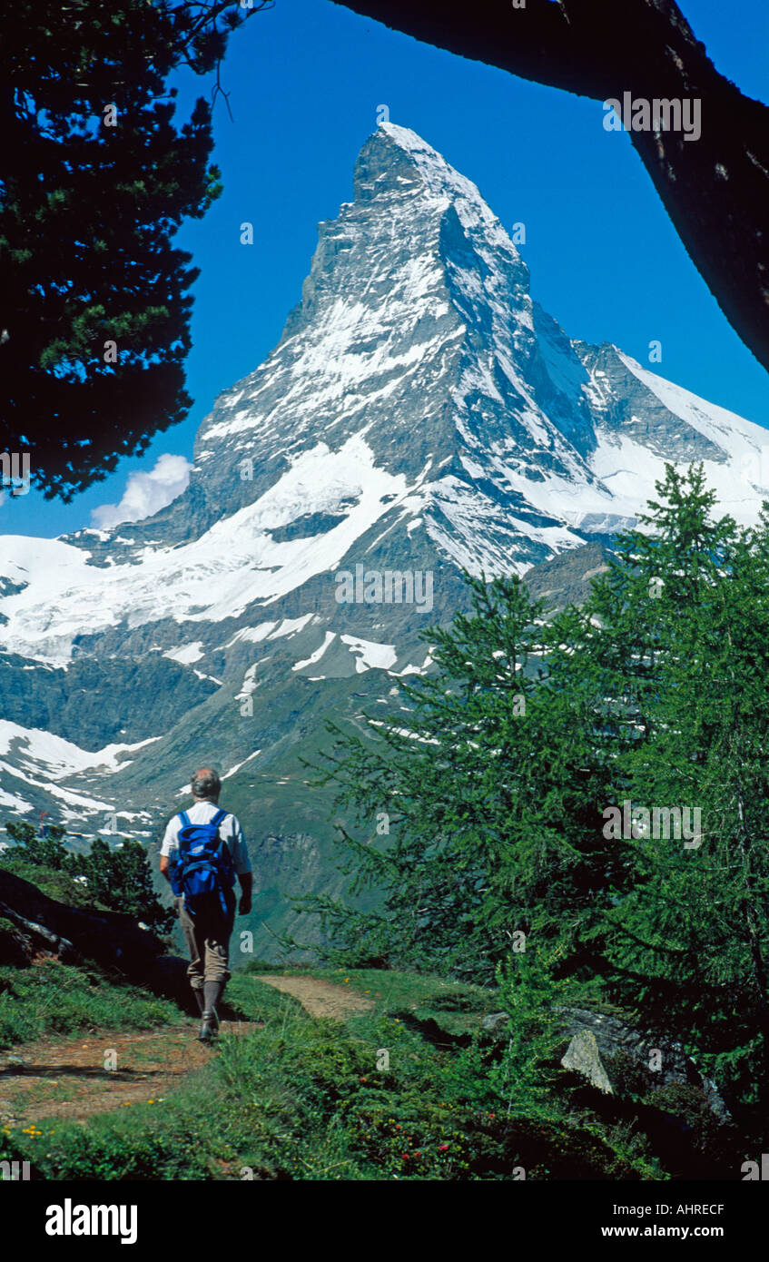 Matterhorn mountain in the Swiss Alps Stock Photo - Alamy