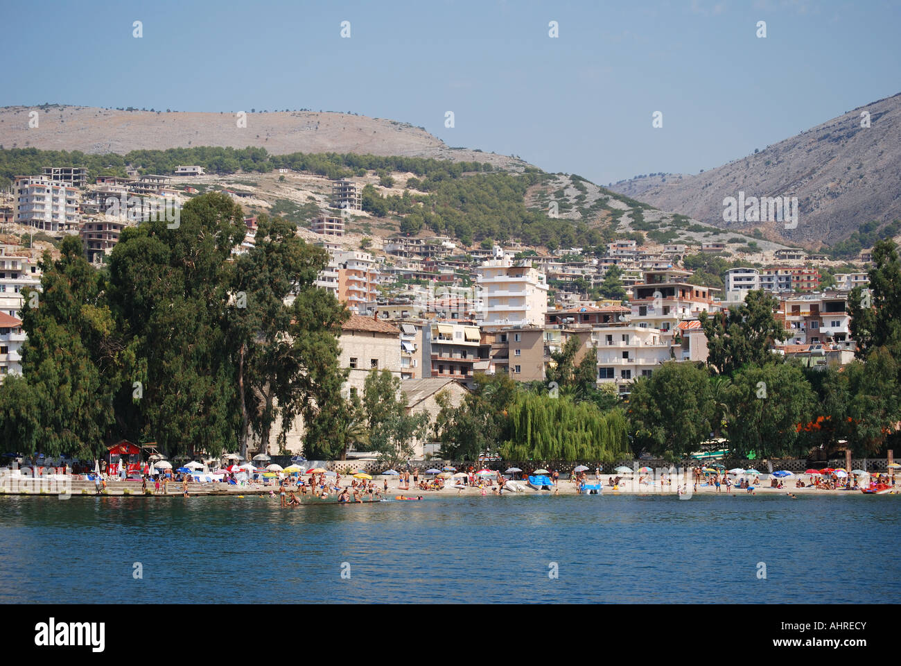 Saranda Beach, Saranda, Vlorë County, Albania Stock Photo - Alamy