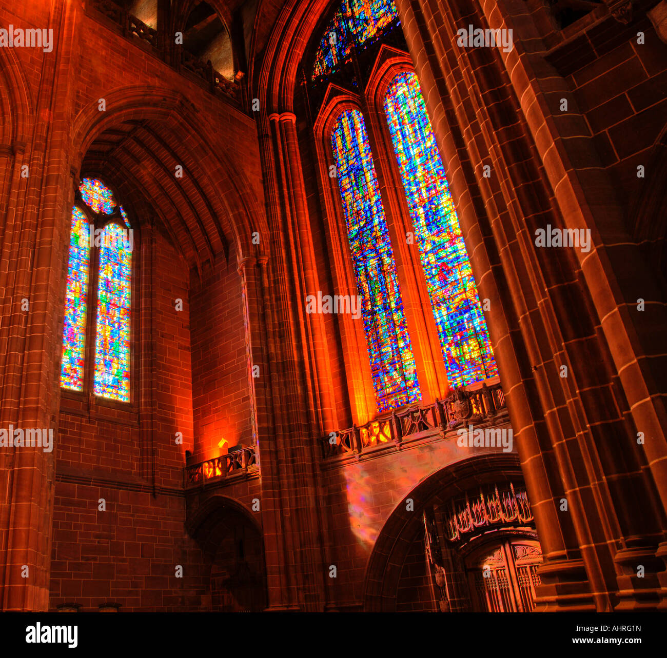 High dynamic range photo of stained glass windows in the stunning ...