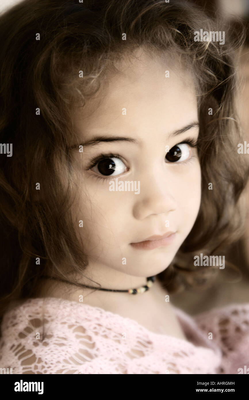 Close up of a beautiful little girl Stock Photo - Alamy