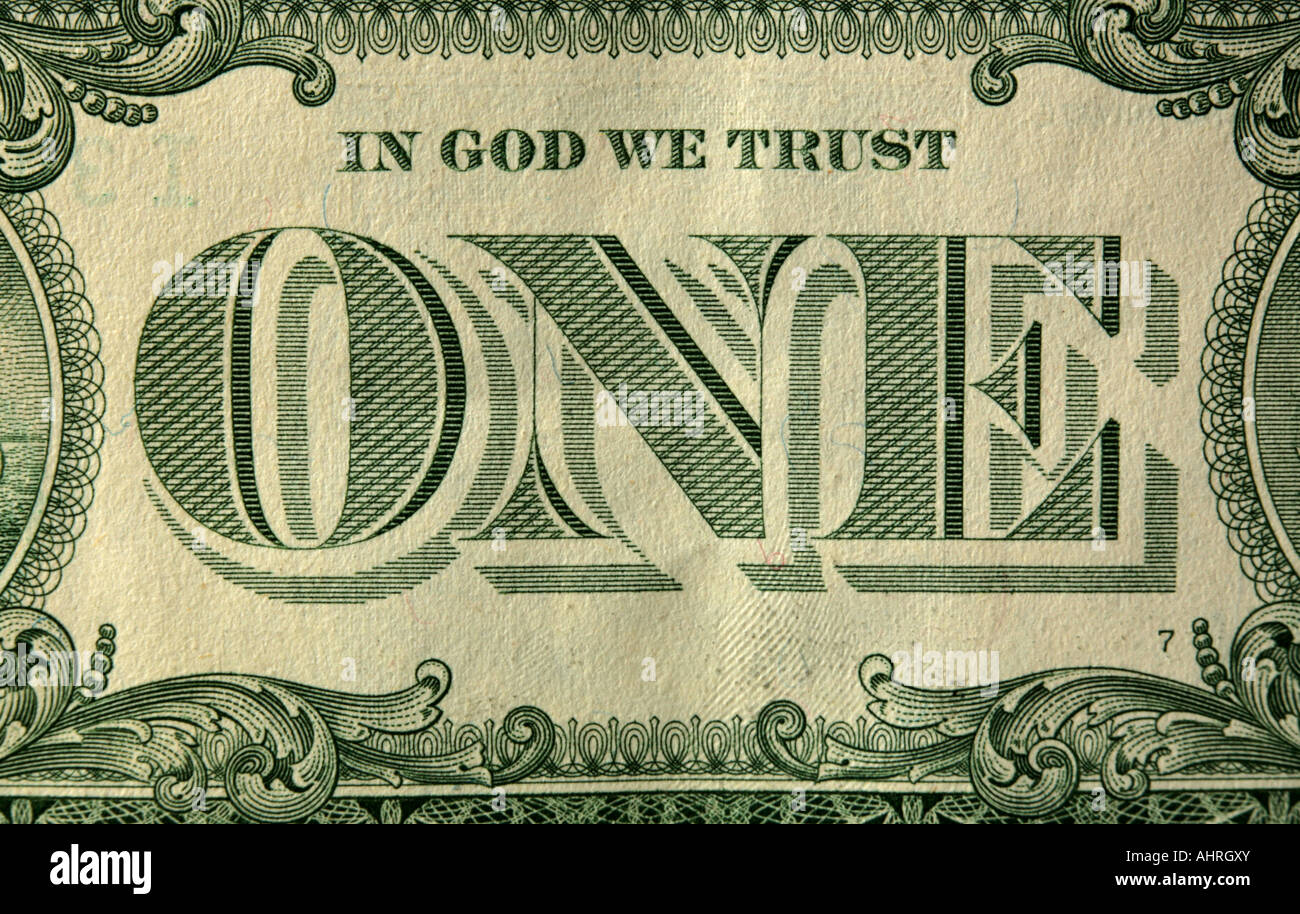 Money shot of a one dollar bill with a macro showing details Stock ...