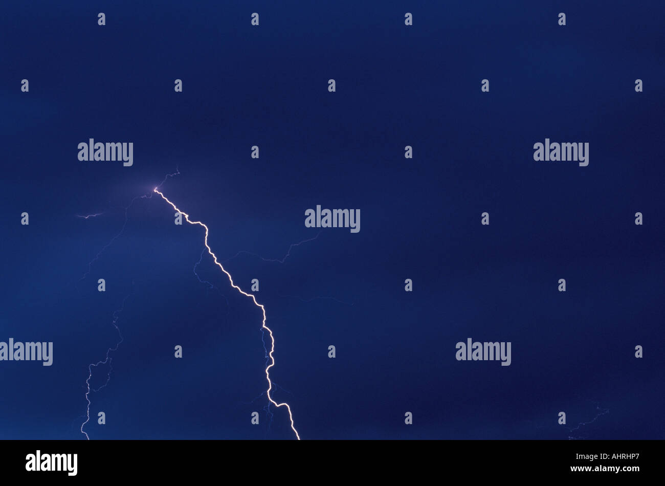 Lightning Bolt in the Night Sky Stock Photo - Alamy
