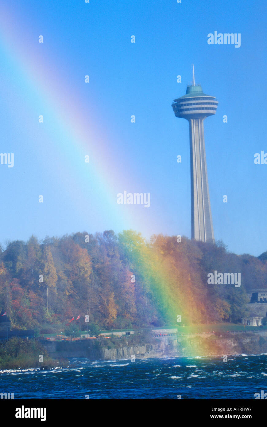 Rainbow Over Niagara Falls Canada Stock Photo - Alamy