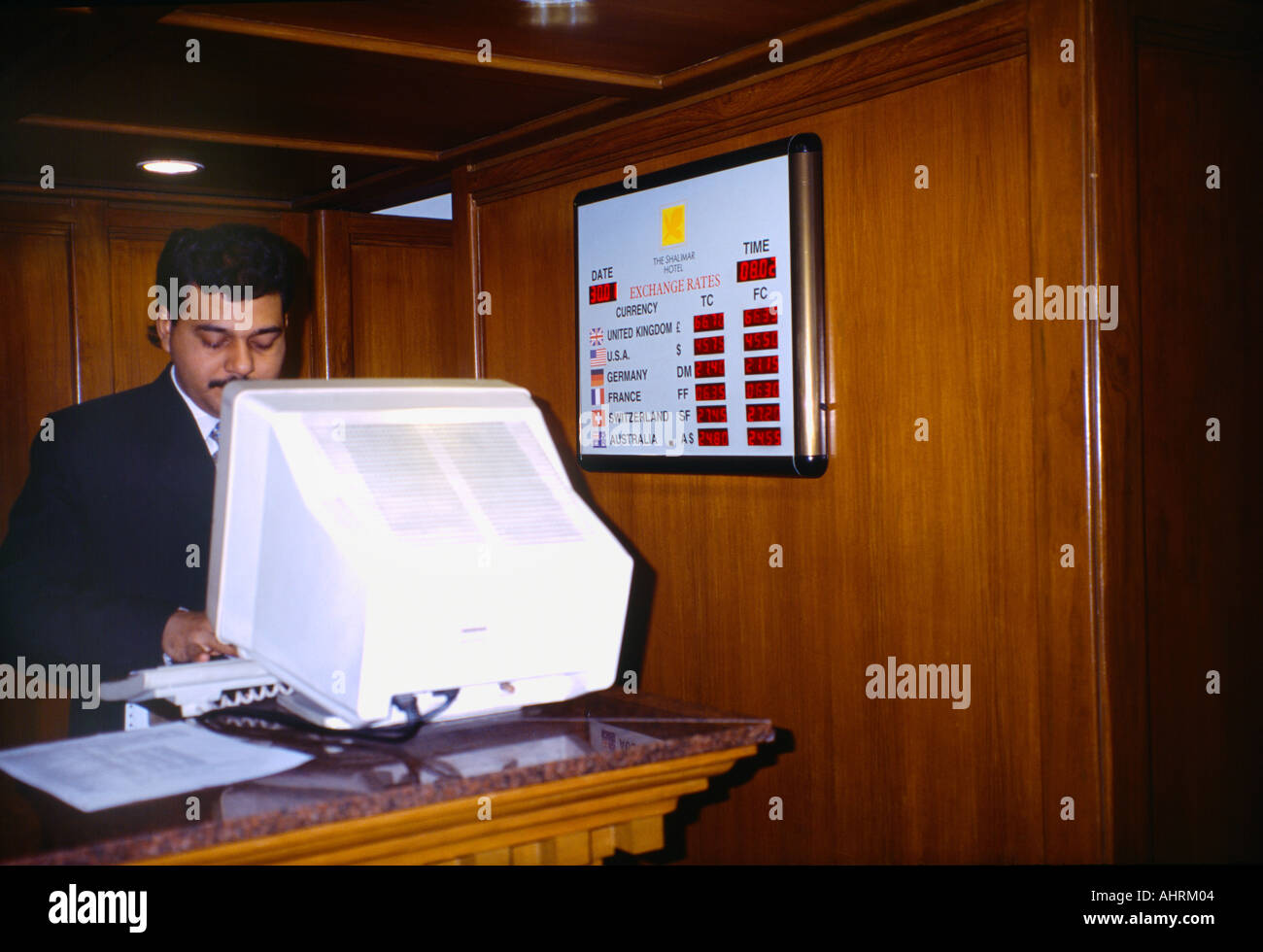 Mumbai India Man Using Computer Stock Photo - Alamy
