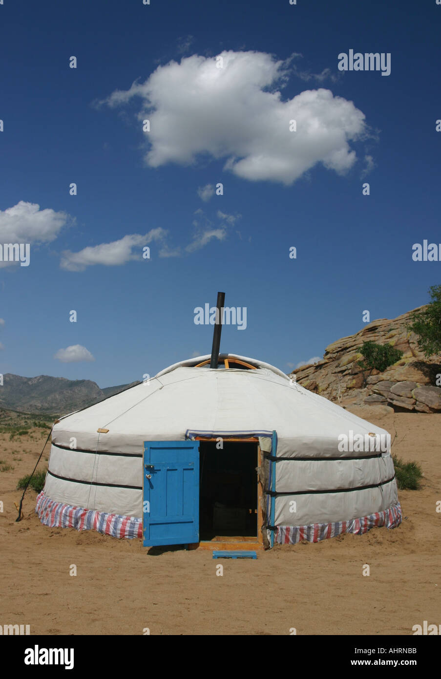 Traditional Mongolian Ger Mongolia 2005 Stock Photo - Alamy