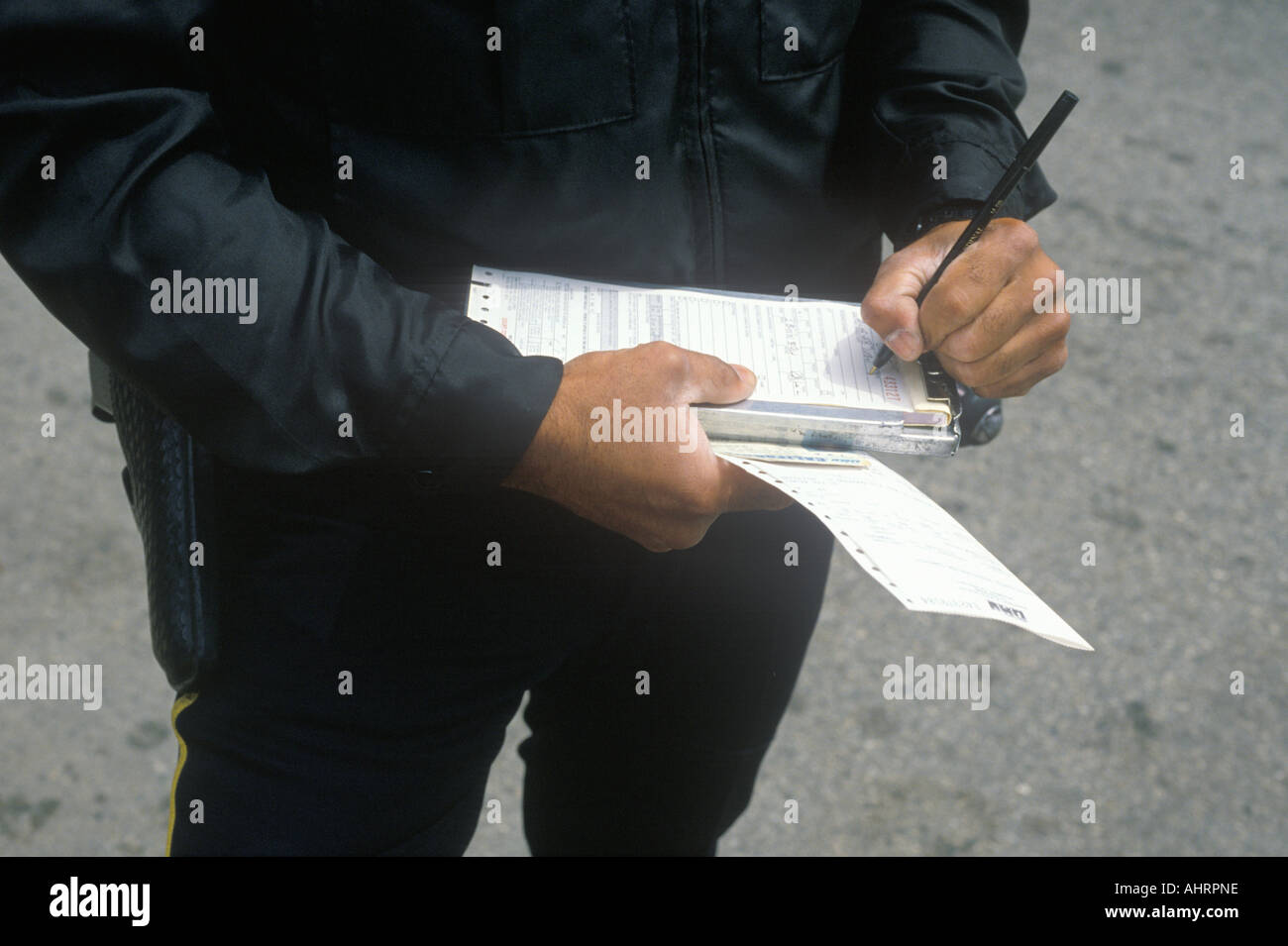 Traffic cop writing ticket Santa Monica California Stock Photo - Alamy
