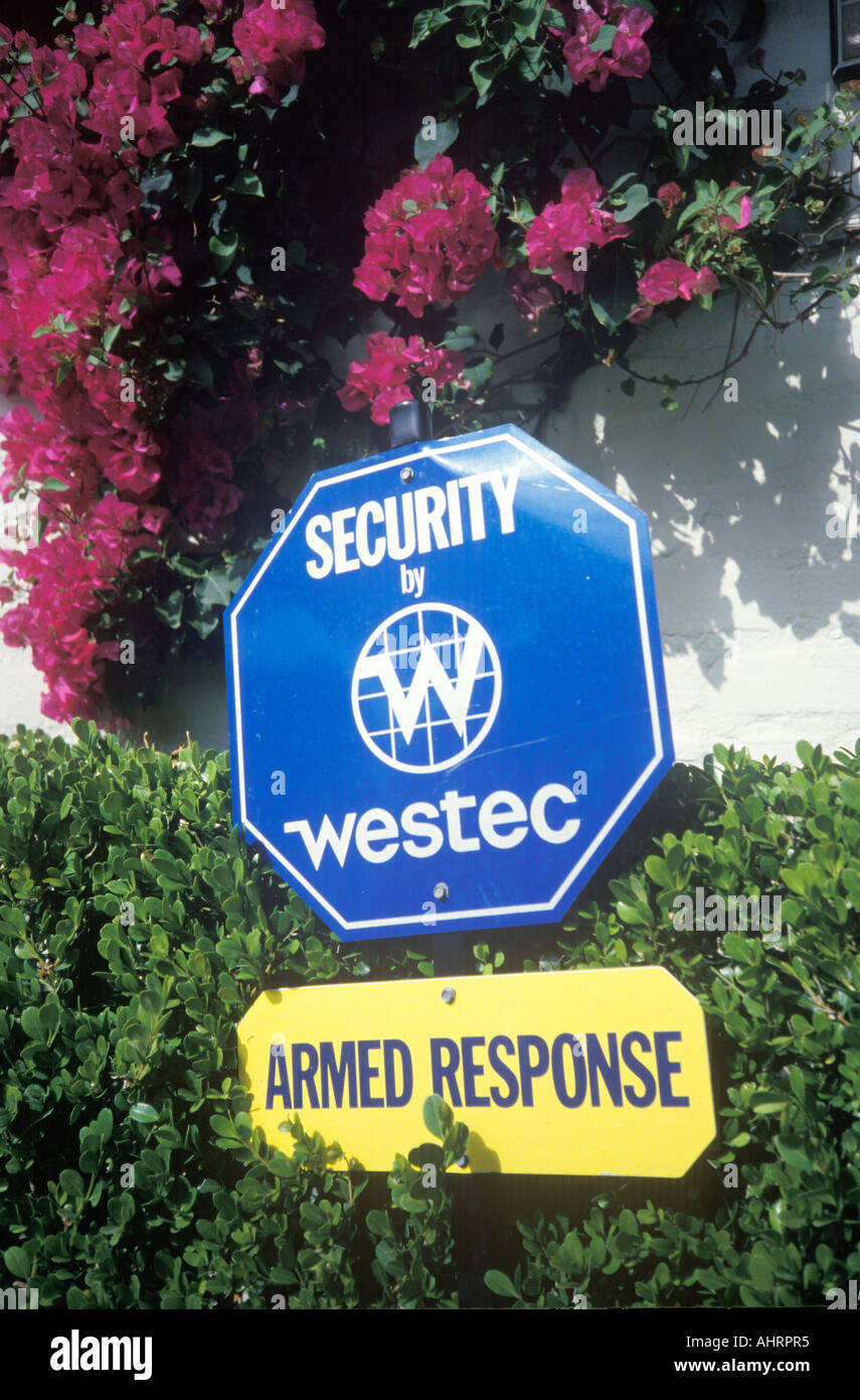 Armed response sign hi-res stock photography and images - Alamy