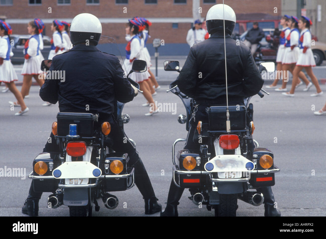 Motorcycle police at parade Hollywood California Stock Photo - Alamy