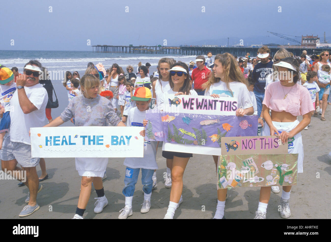 Children marching at environmental rally Los Angeles California Stock ...