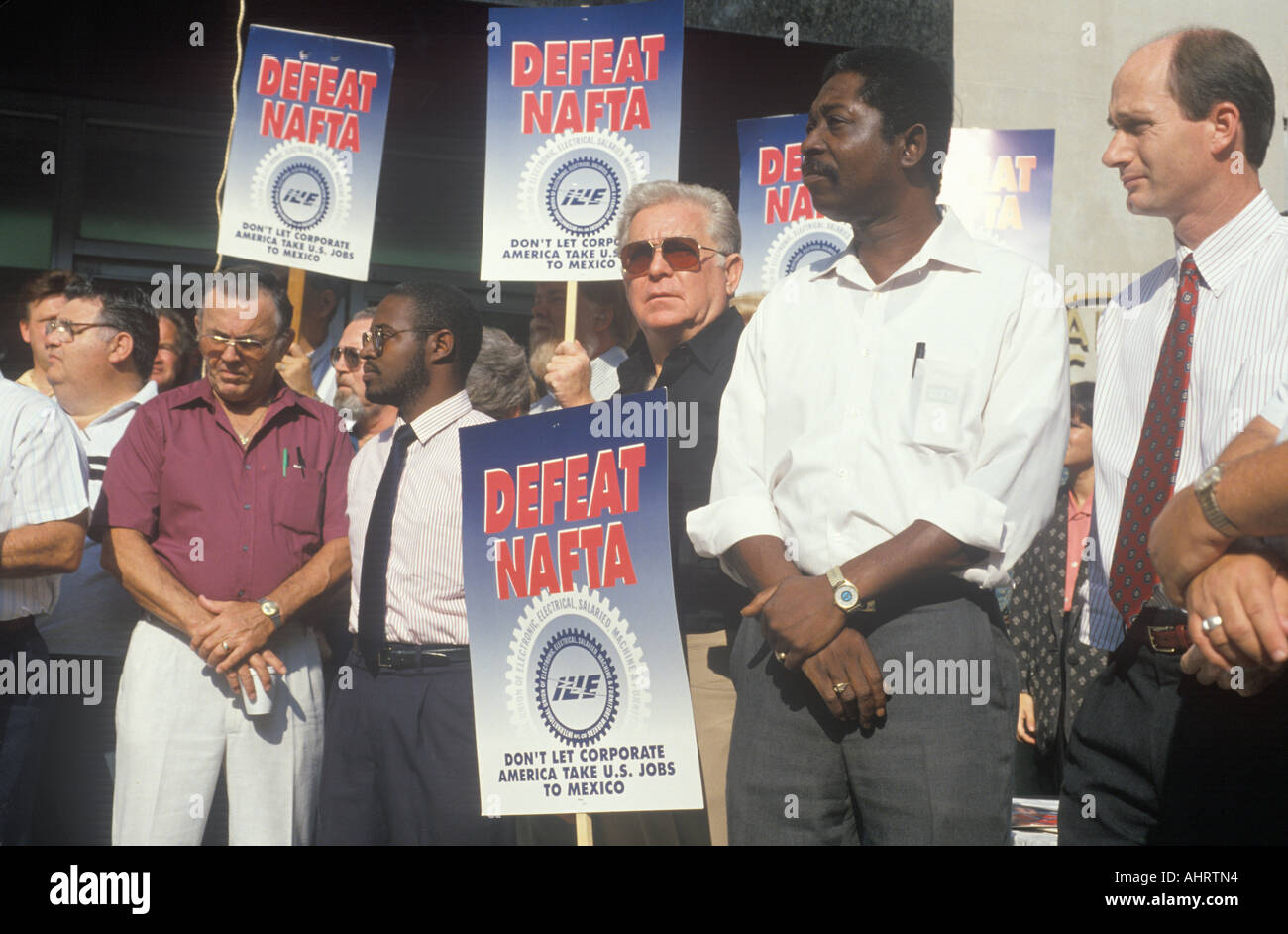 Union workers protesting NAFTA Washington D C Stock Photo - Alamy