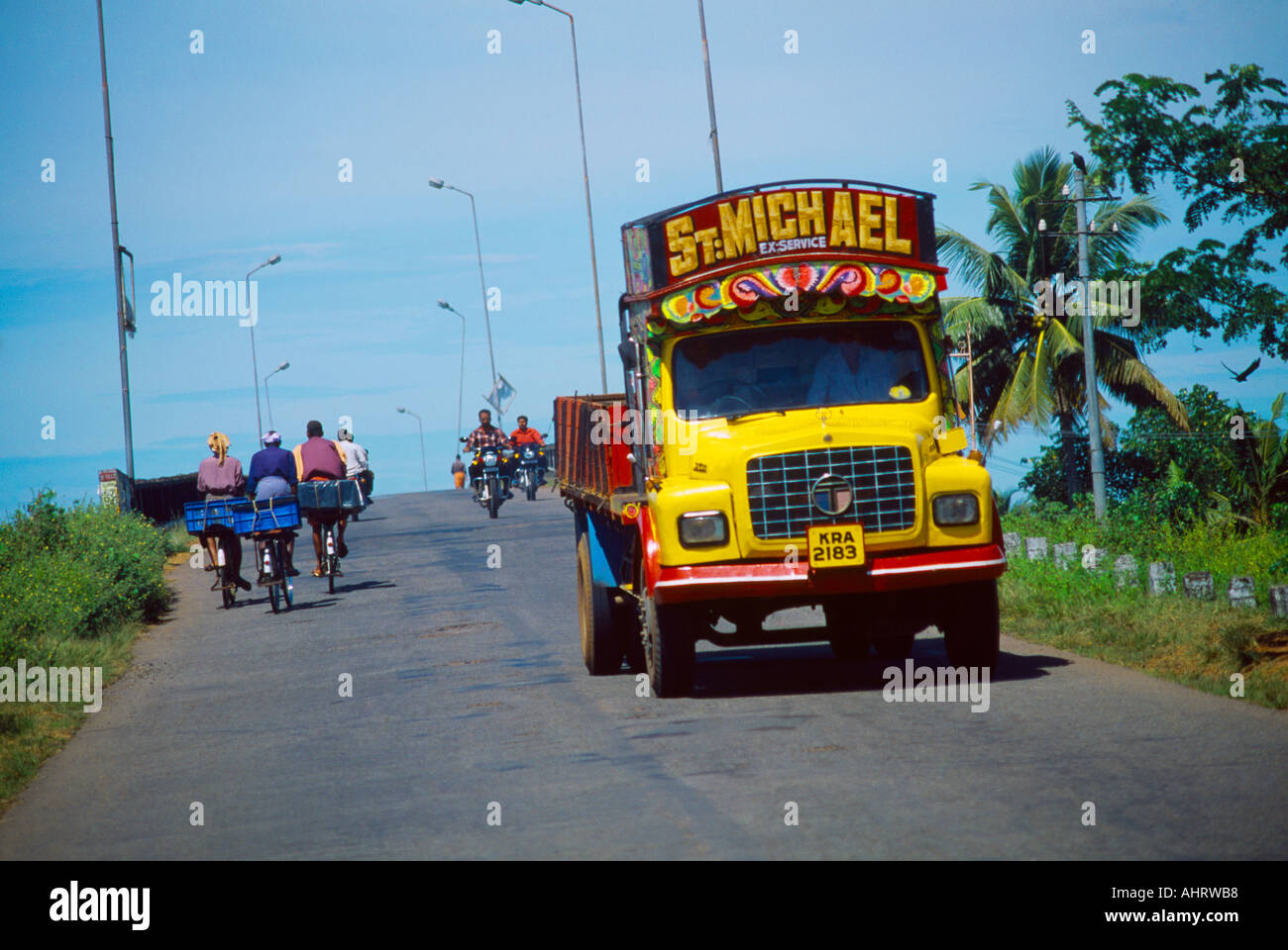 Kerala India Decorated Lorry Stock Photo - Alamy