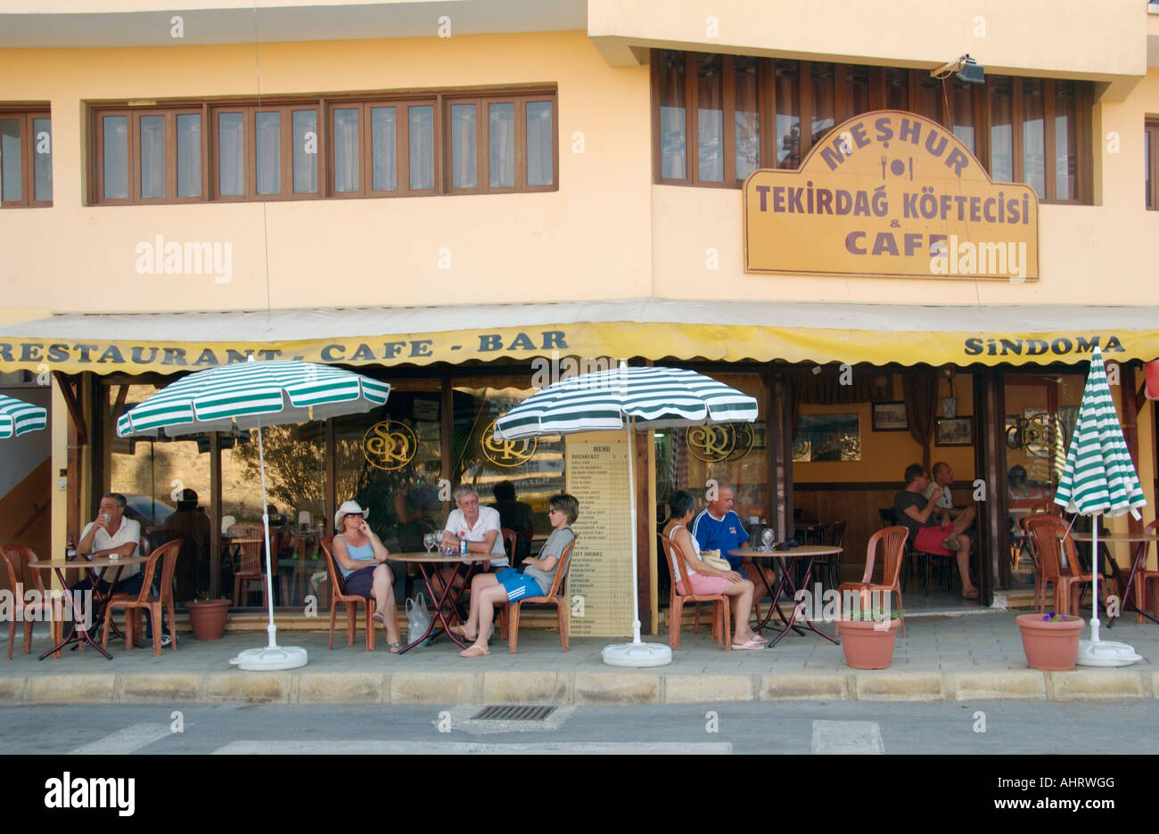 Street corner cafe Famagusta Turkish Republic of Northern Cyprus Stock ...