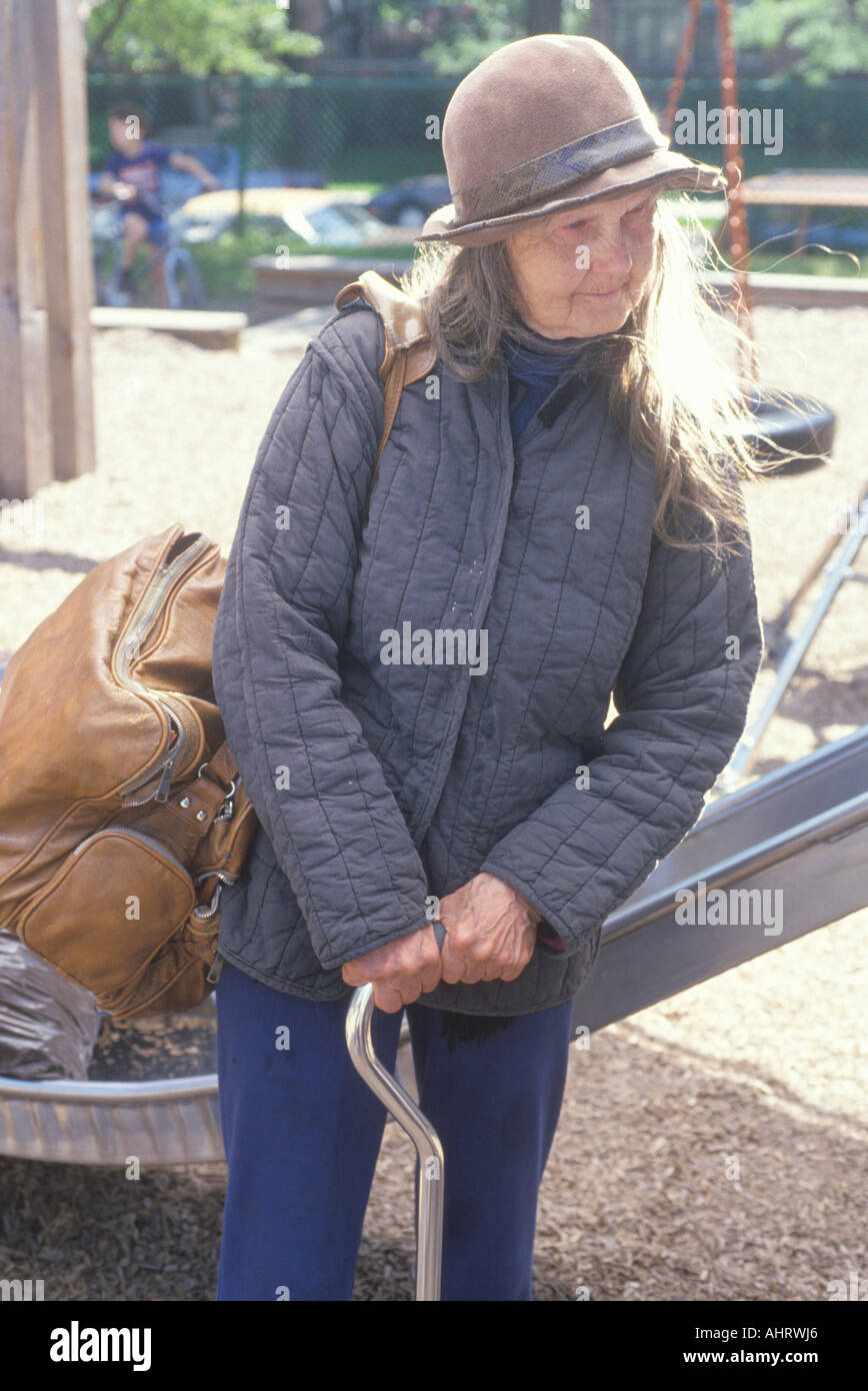 Bag lady homeless hi-res stock photography and images - Alamy