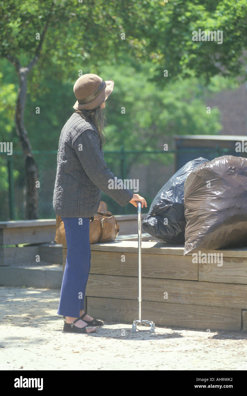 Bag lady homeless hi-res stock photography and images - Alamy