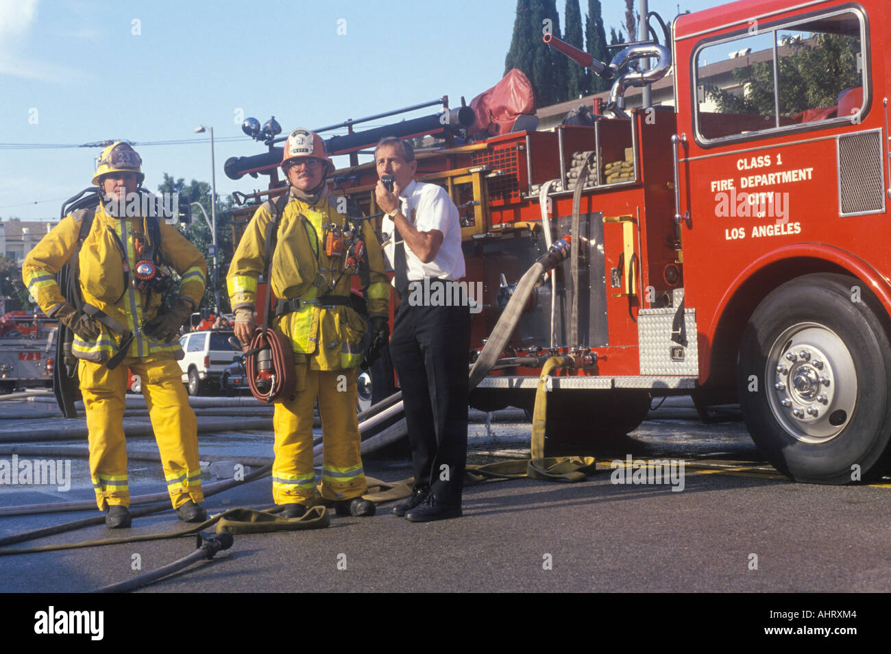 Firefighters Los Angeles California Stock Photo - Alamy