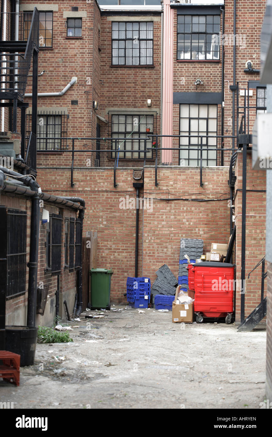 Back alley in an urban environment Stock Photo - Alamy