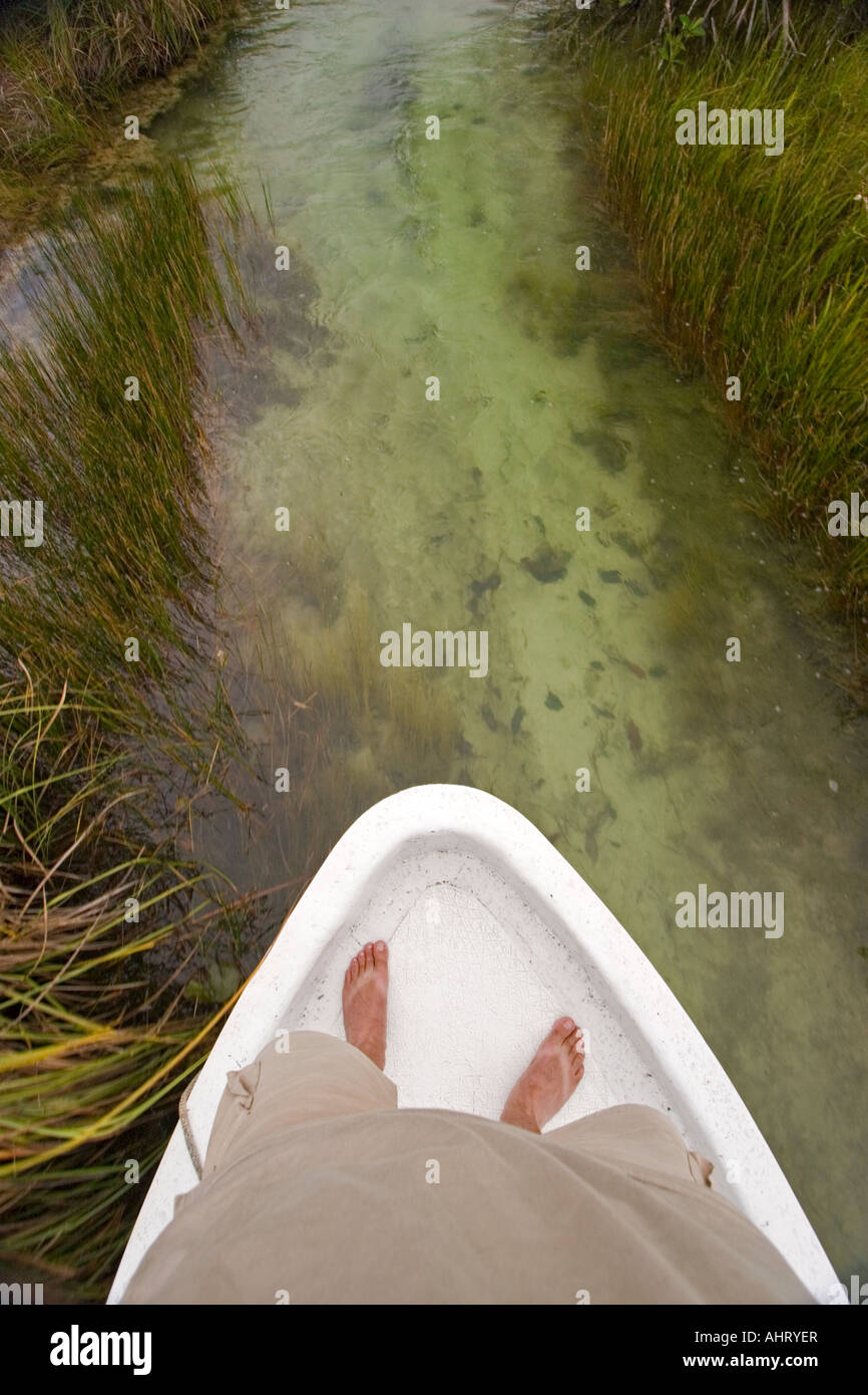 Navigation through the Sian Ka'an biosphere nature reserve. Navigation ...