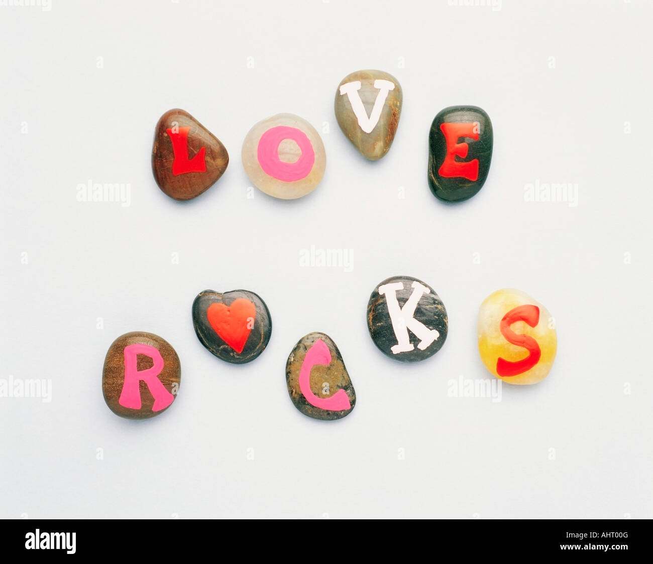 Painted rocks with messages hi-res stock photography and images - Alamy