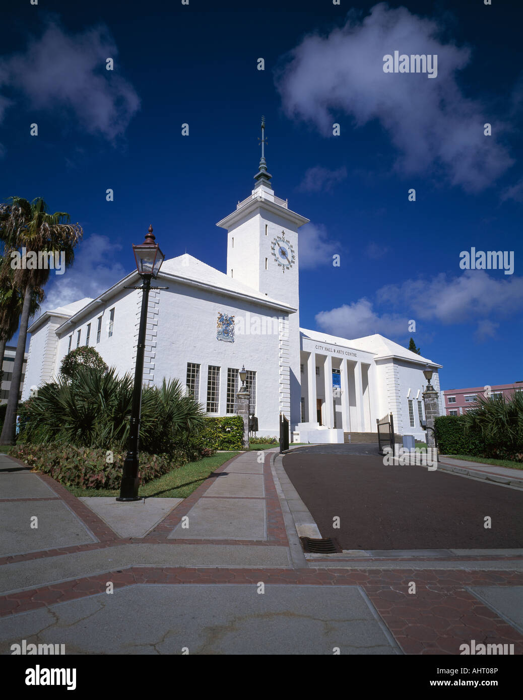White classical, Bermuda arts centre Stock Photo - Alamy