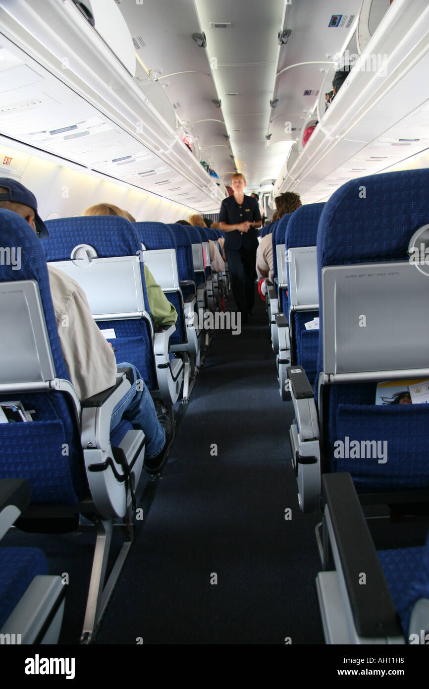 Walking Airplane Aisle