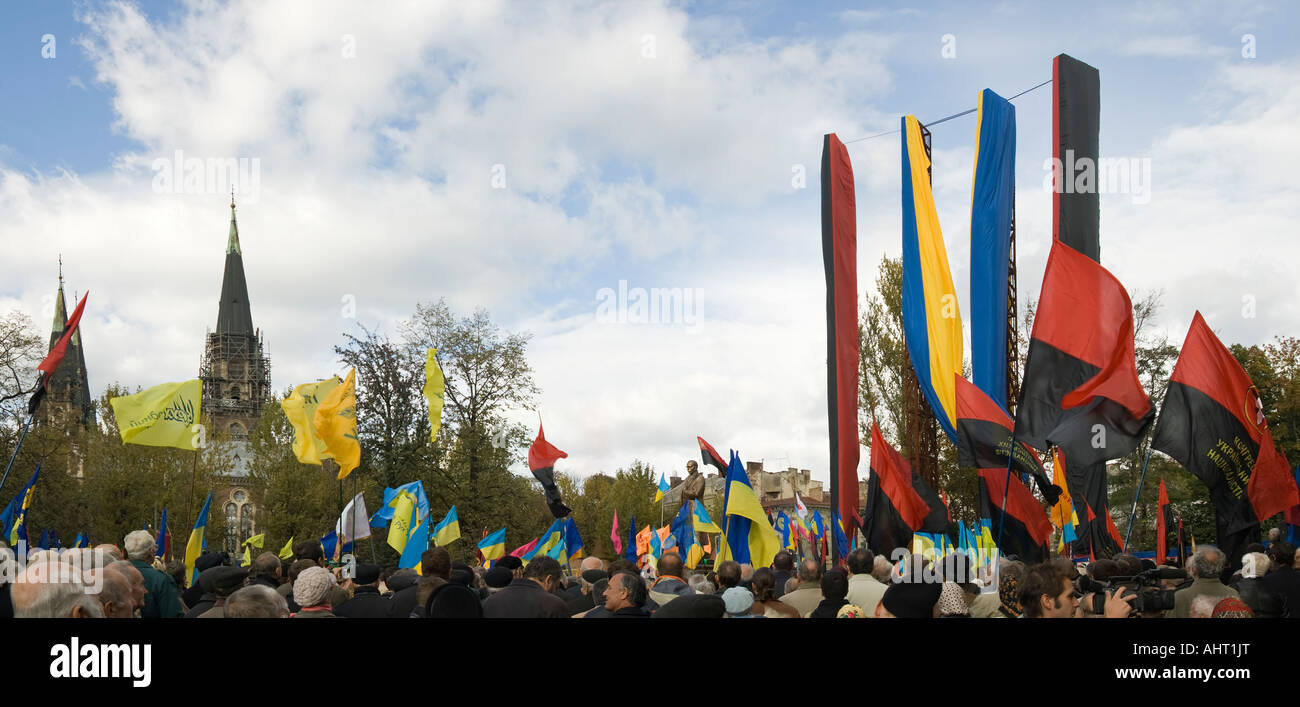 Stepan Bandera (fighter for Ukraine independence) monument unveiling in ...