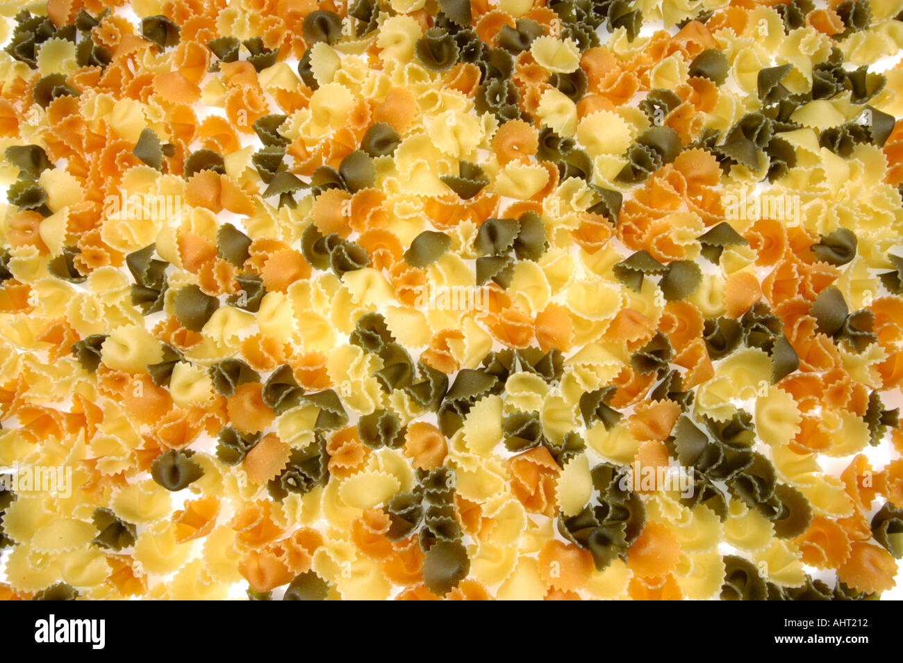 pasta tricolori three coloured pasta FUNGHINI TRICOLORE noodles Stock ...