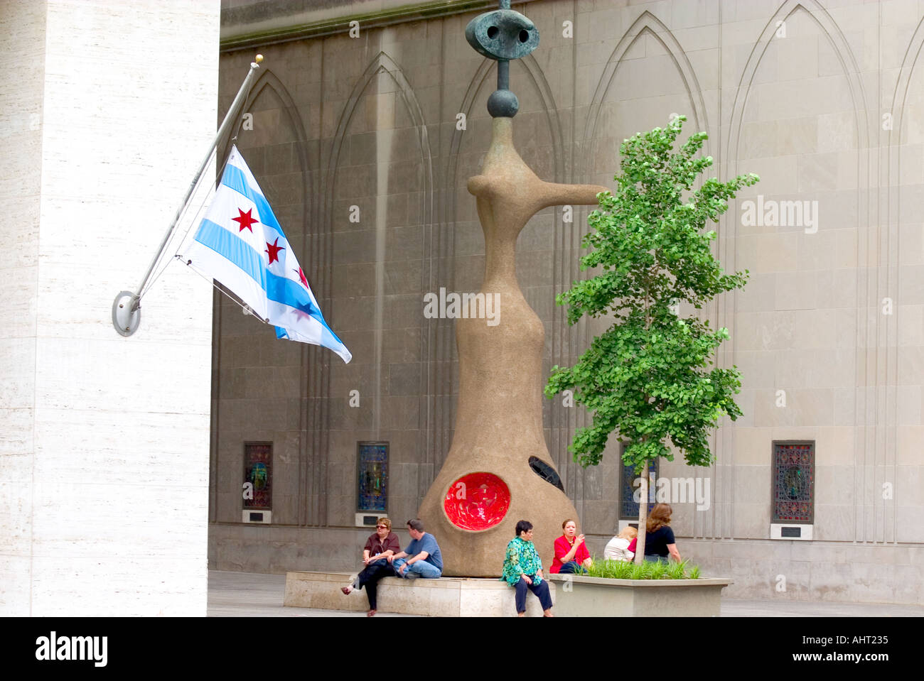 Jean Miro Sculpture of a woman at the Chicago Jewish Temple and Chicago ...