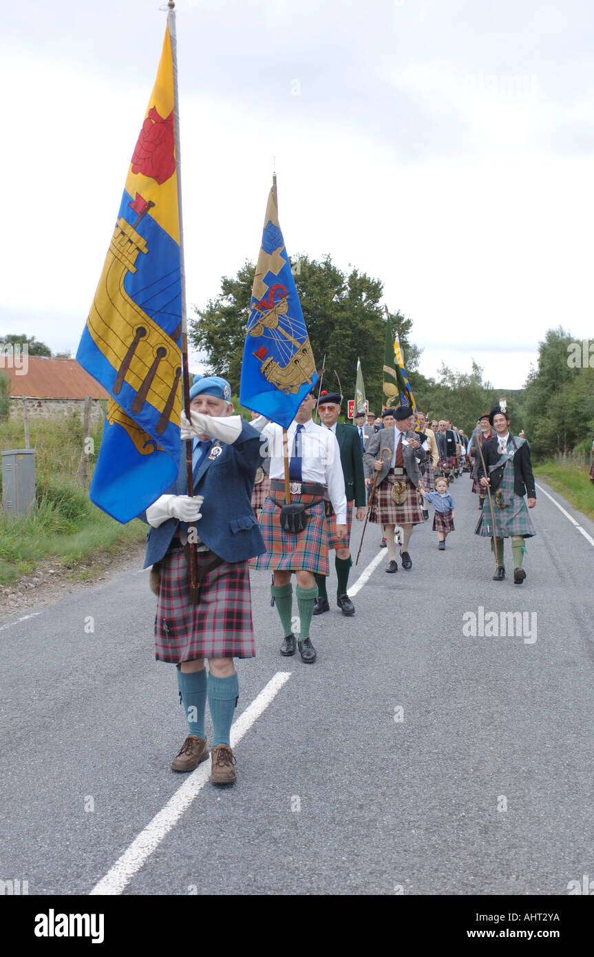 Clan McPherson March and Rally River Spey Bridge Newtonmore Inverness ...
