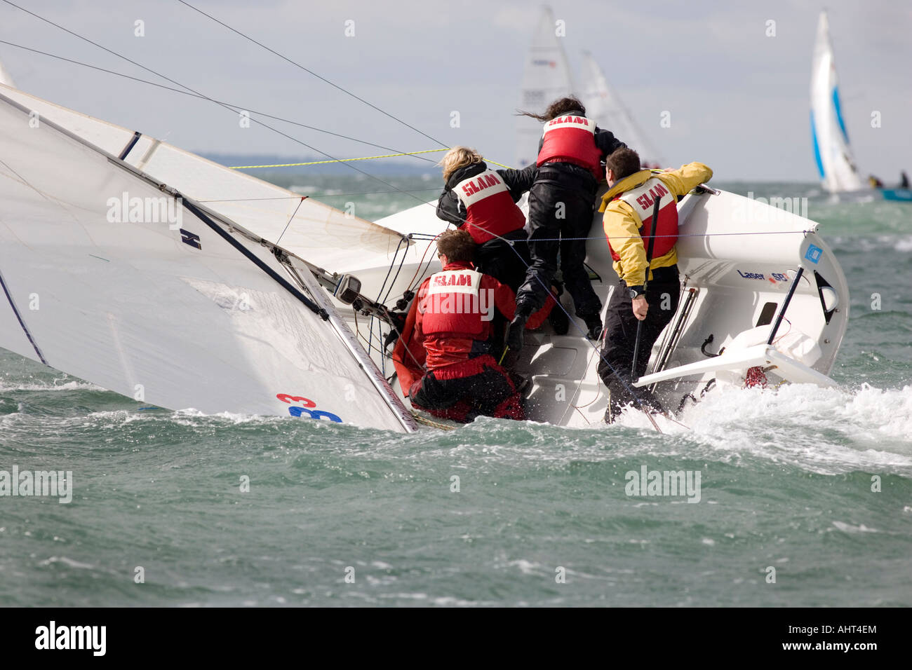 Racing yacht broaches hi-res stock photography and images - Alamy