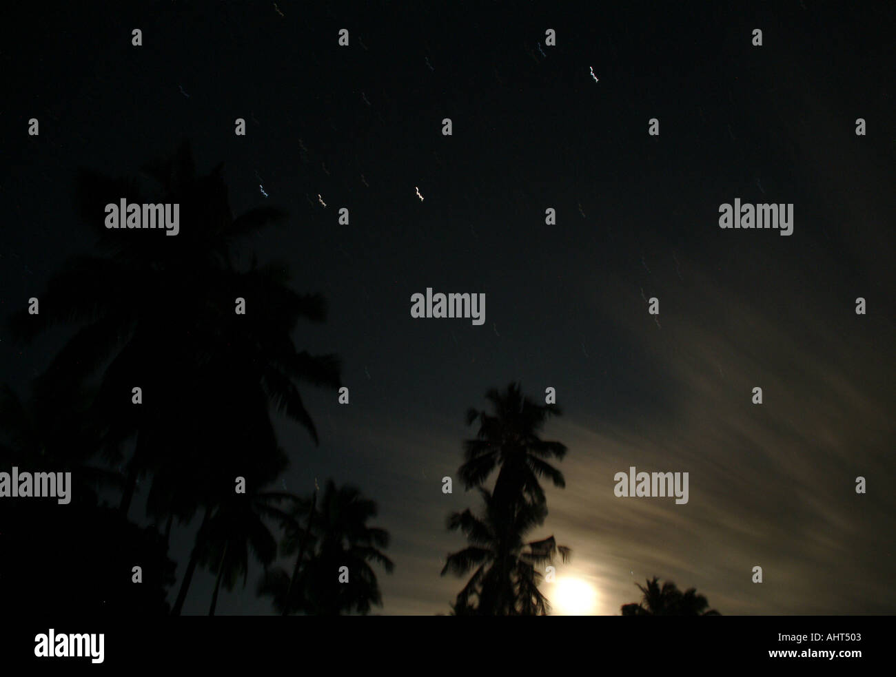 sky at night captured with long exposure Stock Photo - Alamy