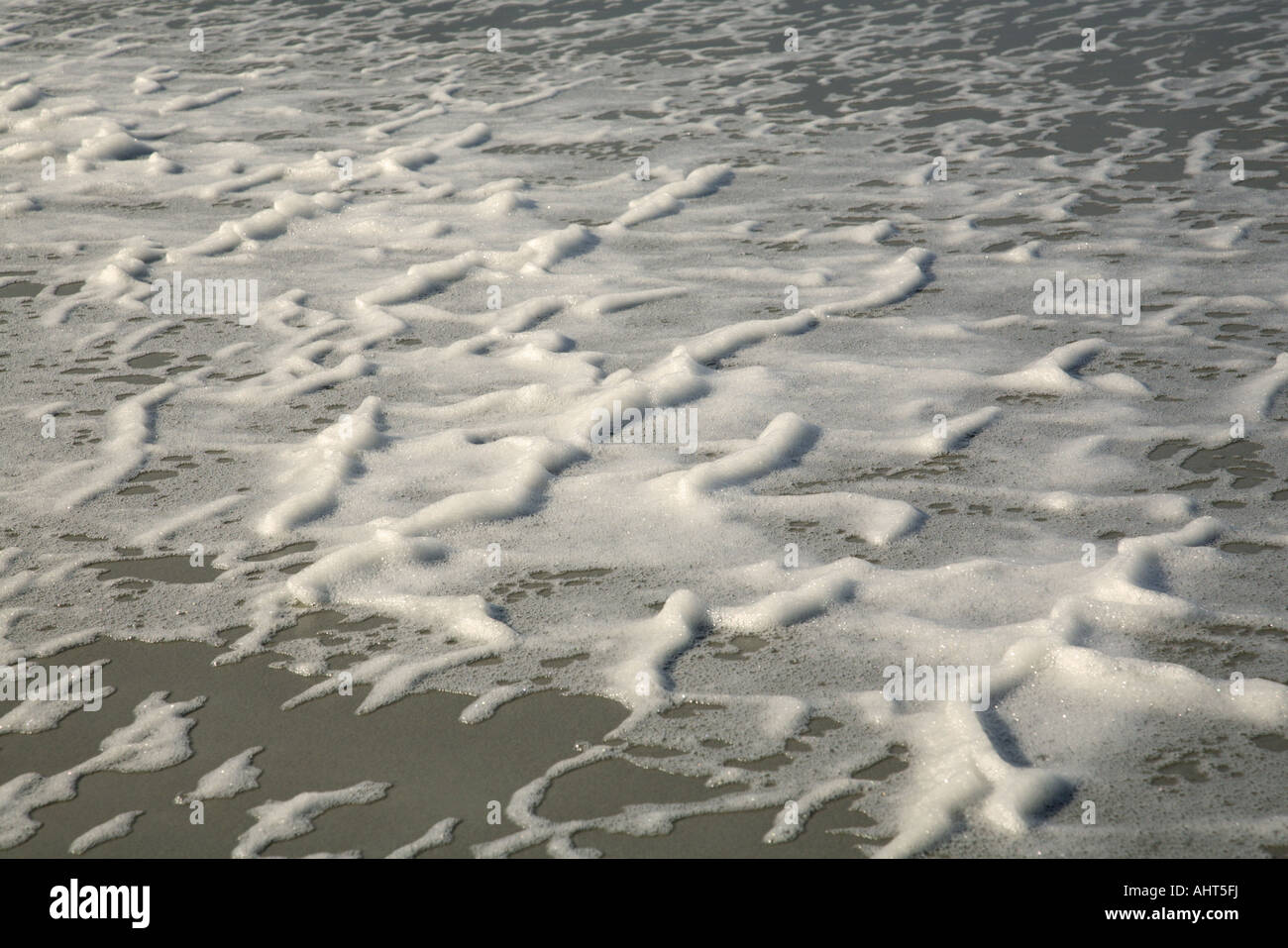 Patterns of foam on the beach of Haamstede, Zealand, Netherlands Stock ...