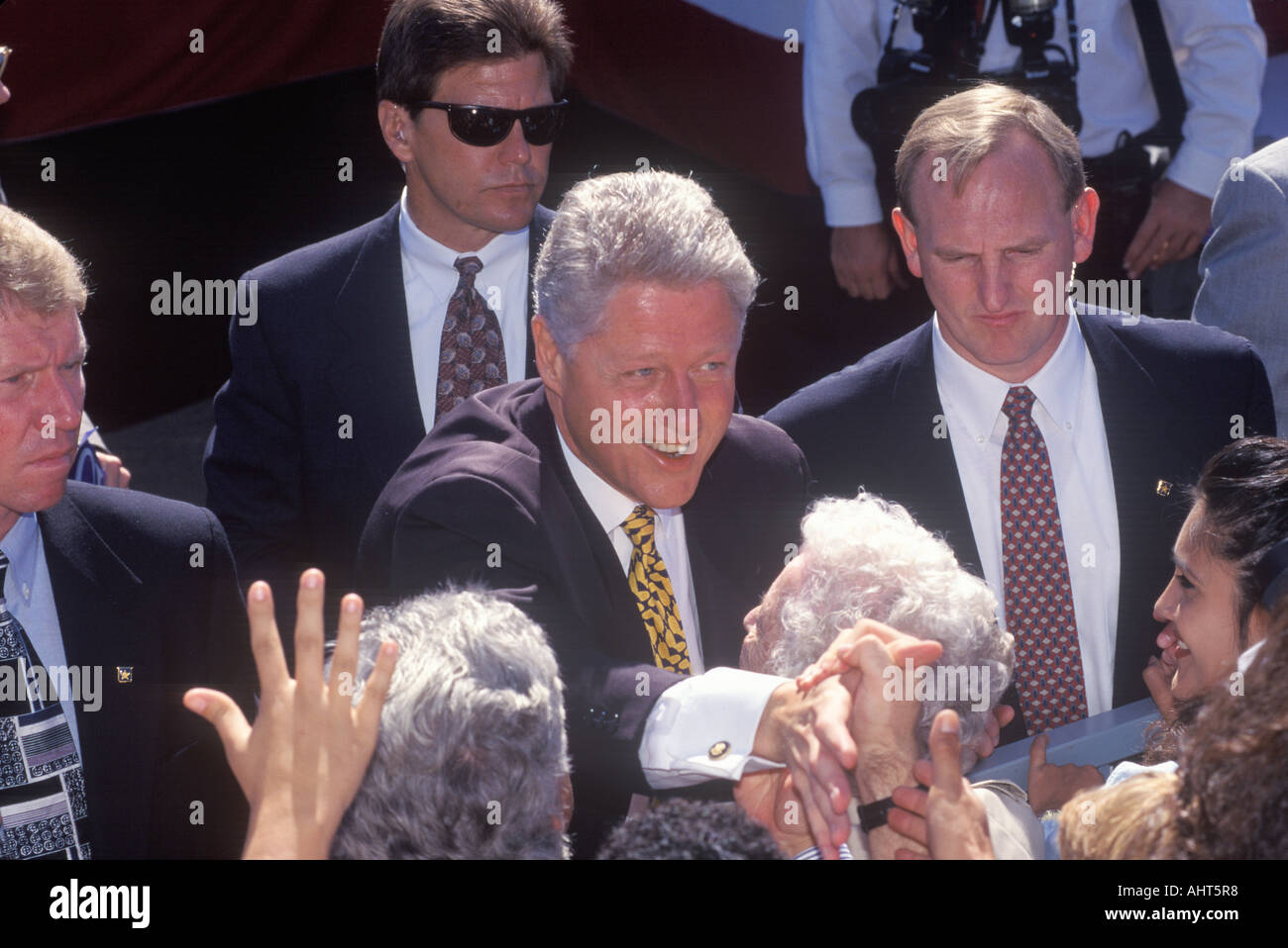 Former President Bill Clinton greets the crowd at a Santa Barbara City ...