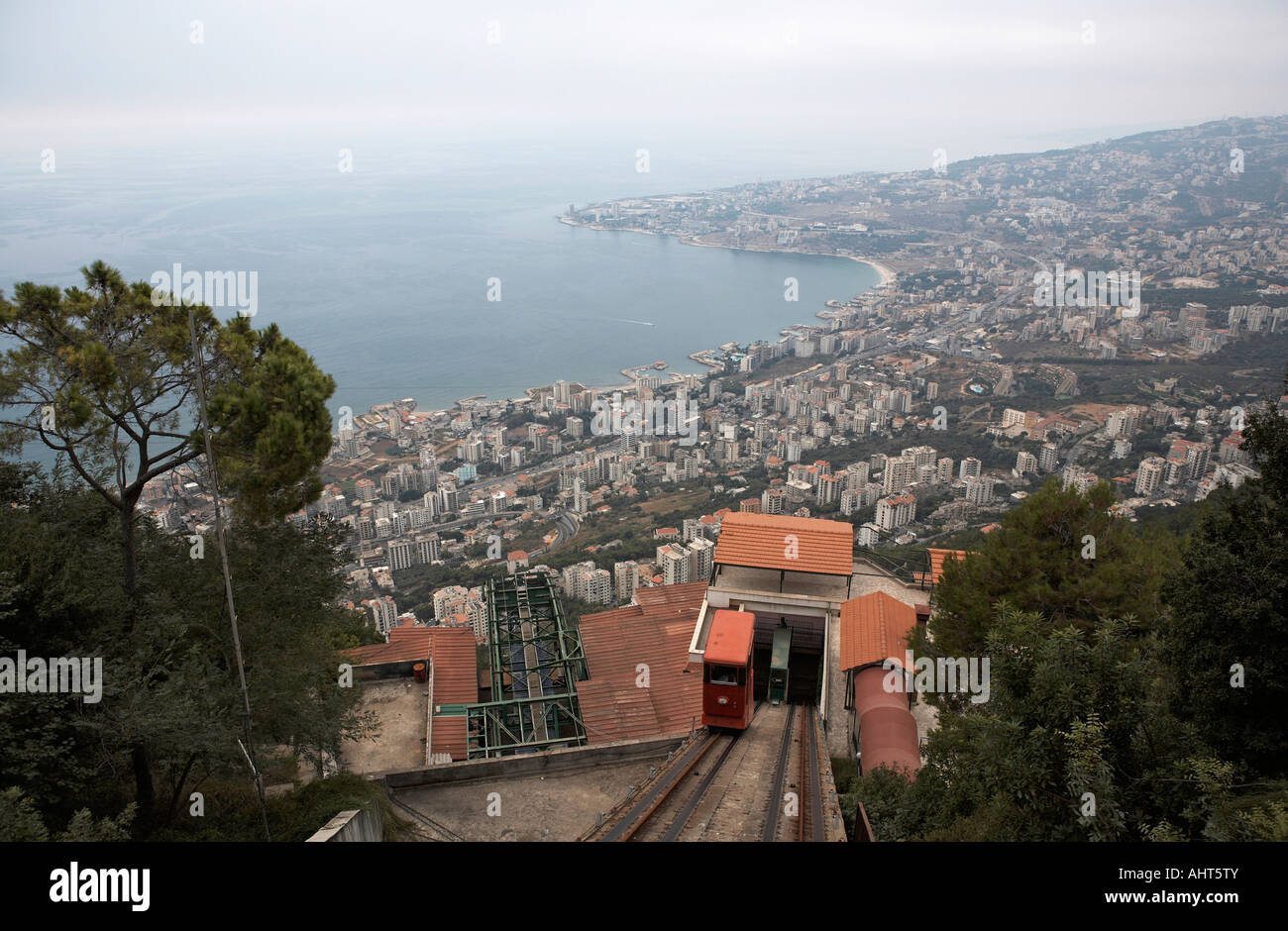 Lebanon Jounie cliff railway Stock Photo - Alamy
