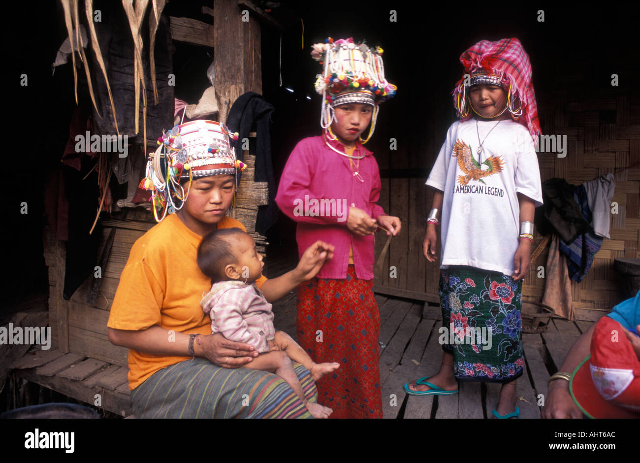 Laos Luang Namtha Ban Nammat Gao Akha Family Stock Photo - Alamy