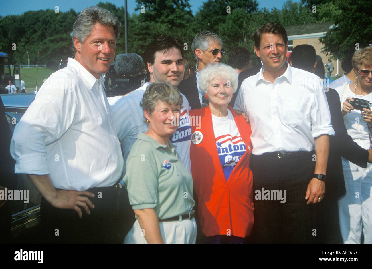 Governor Bill Clinton and Senator Al Gore pose for a picture during the ...
