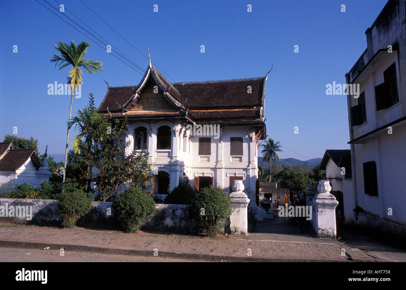 Laos Luang Prabang Colonial House Stock Photo - Alamy
