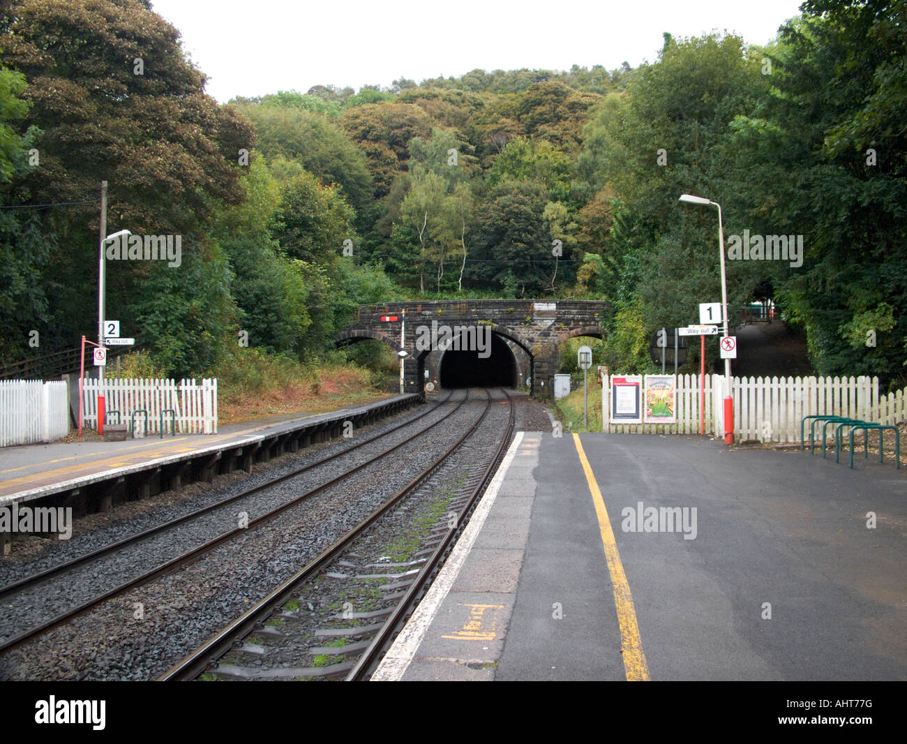 Grindleford railway station on the Hope Valley line with Totley Tunnel ...