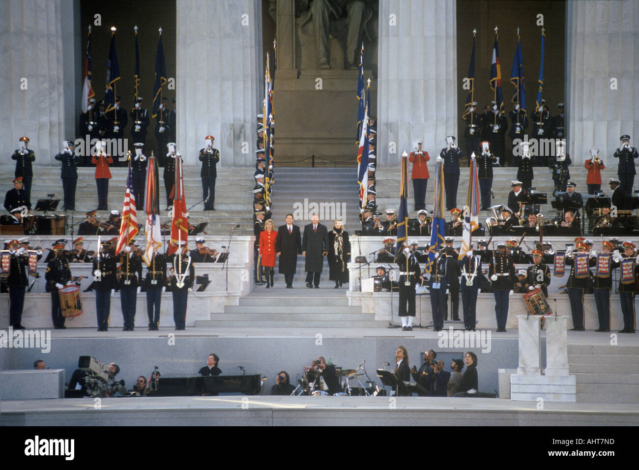 Bill Clinton 42nd President at Lincoln Memorial Opening Concert s pre ...
