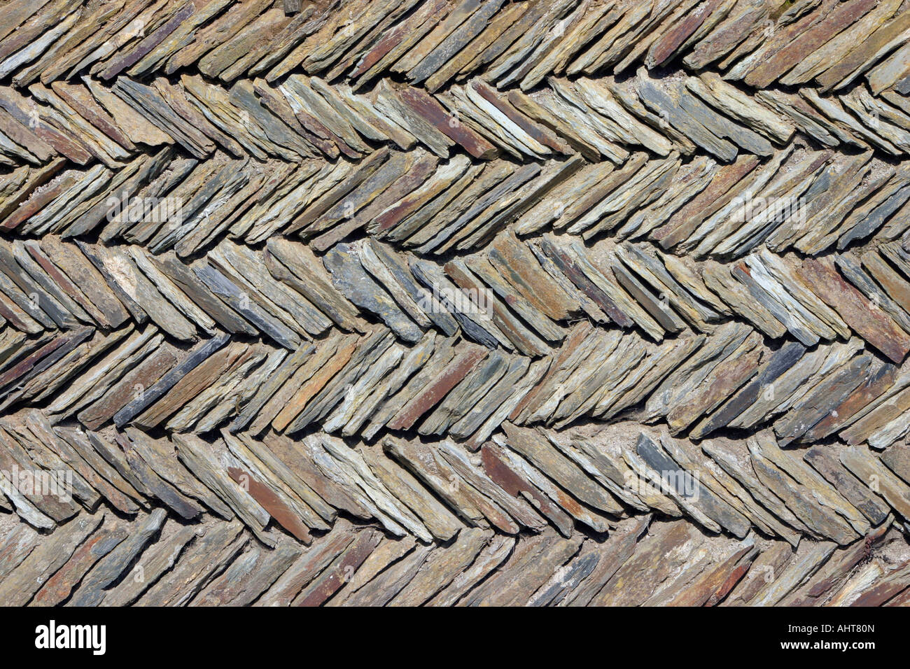 Cornish herringbone stone hedge hi-res stock photography and images - Alamy