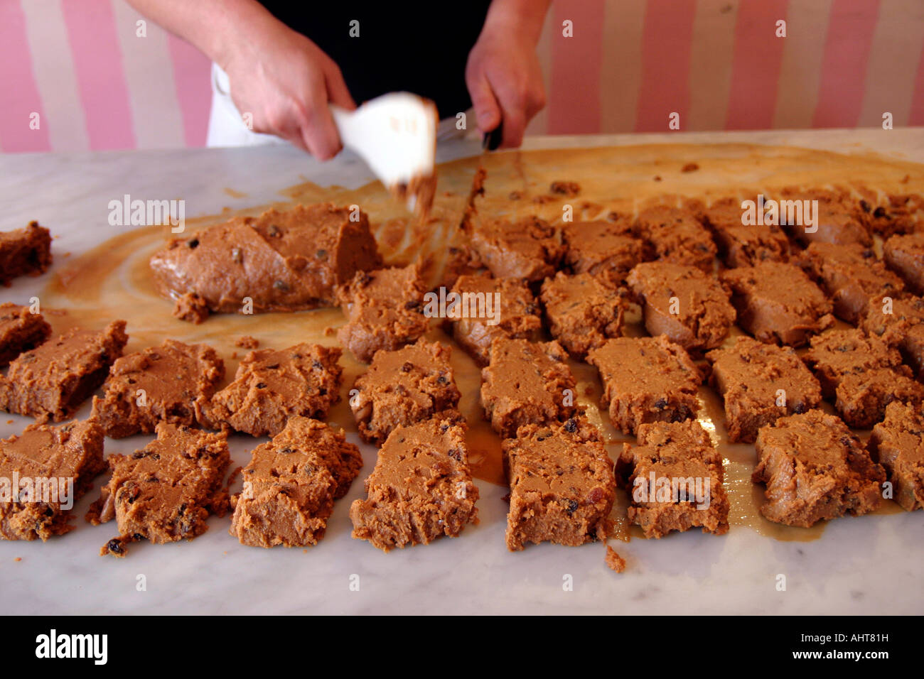 Making fudge in Tintagel Cornwall Stock Photo - Alamy
