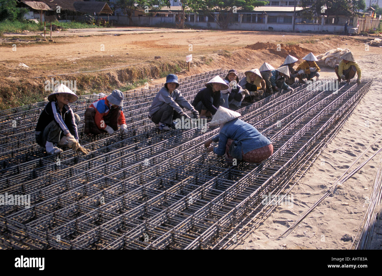 Laos Vientiane Road Construction Stock Photo - Alamy