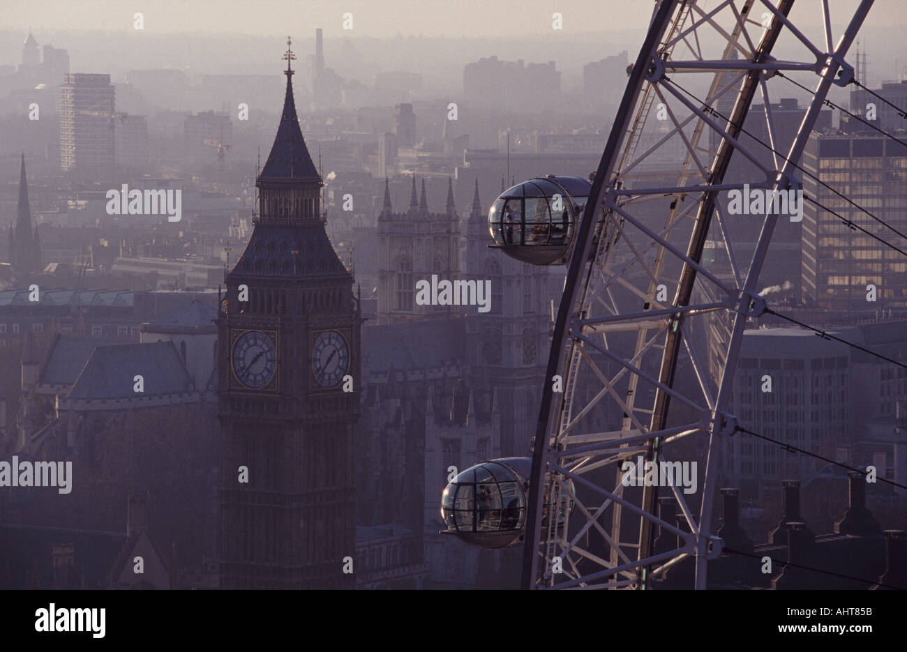 London eye close up big ben hi-res stock photography and images - Alamy
