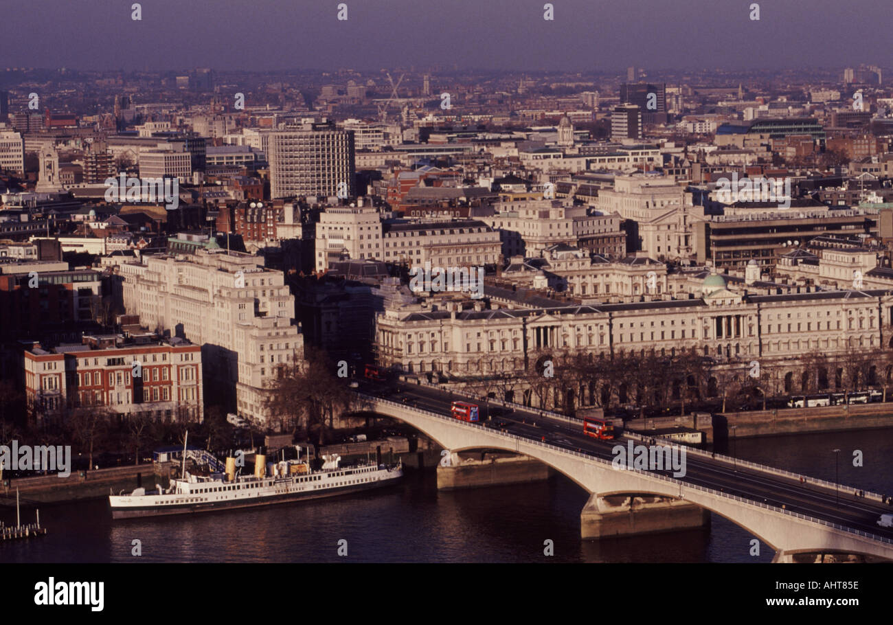 Elevated view of Waterloo Bridge London Stock Photo - Alamy