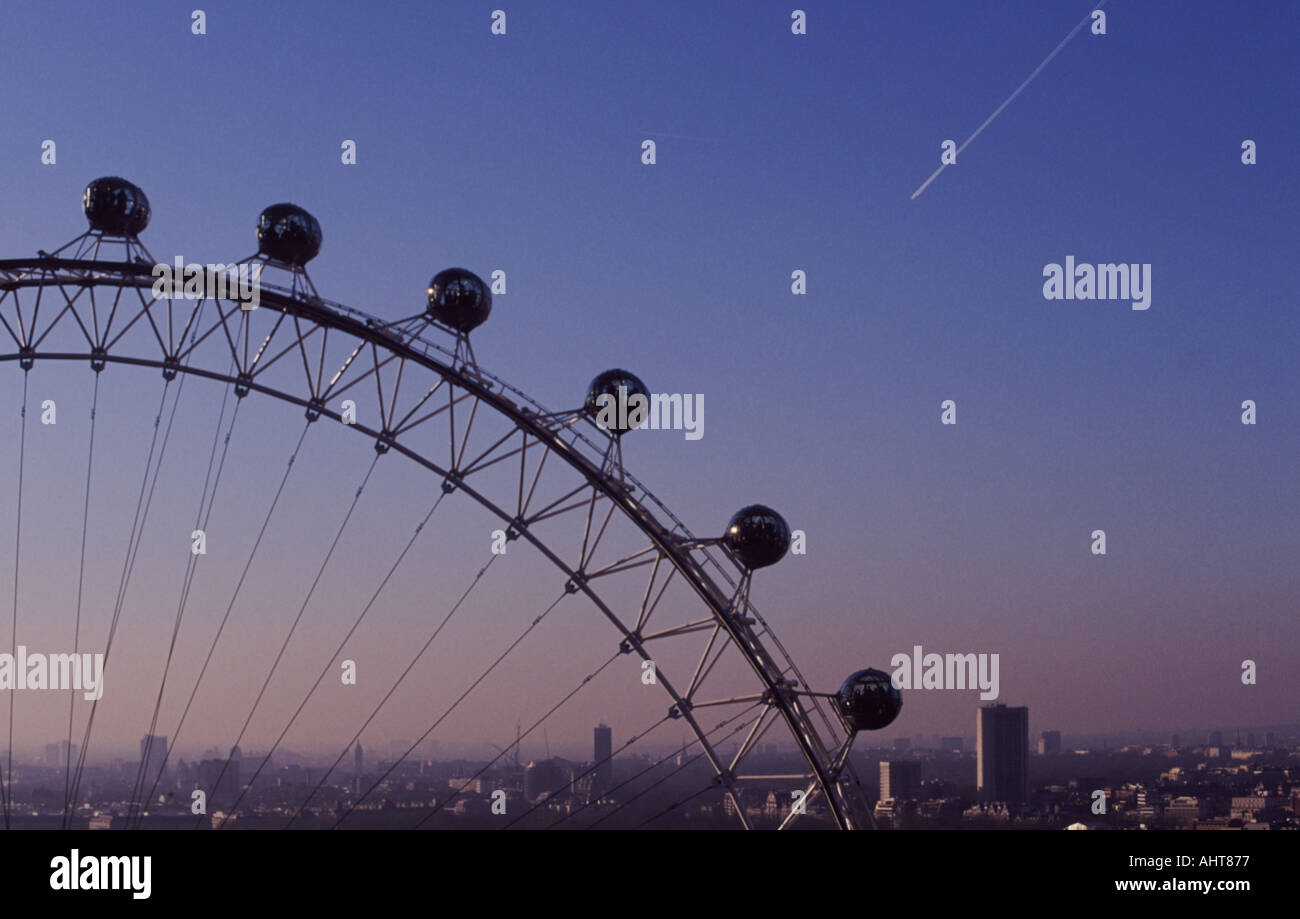 Elevated view of the London Eye Stock Photo - Alamy