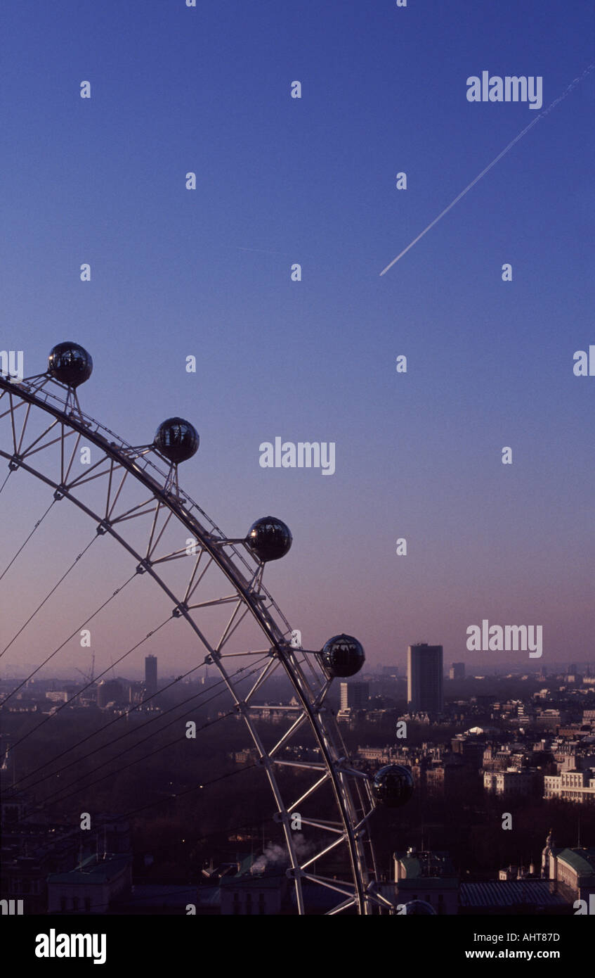 Elevated view of the London Eye Stock Photo - Alamy