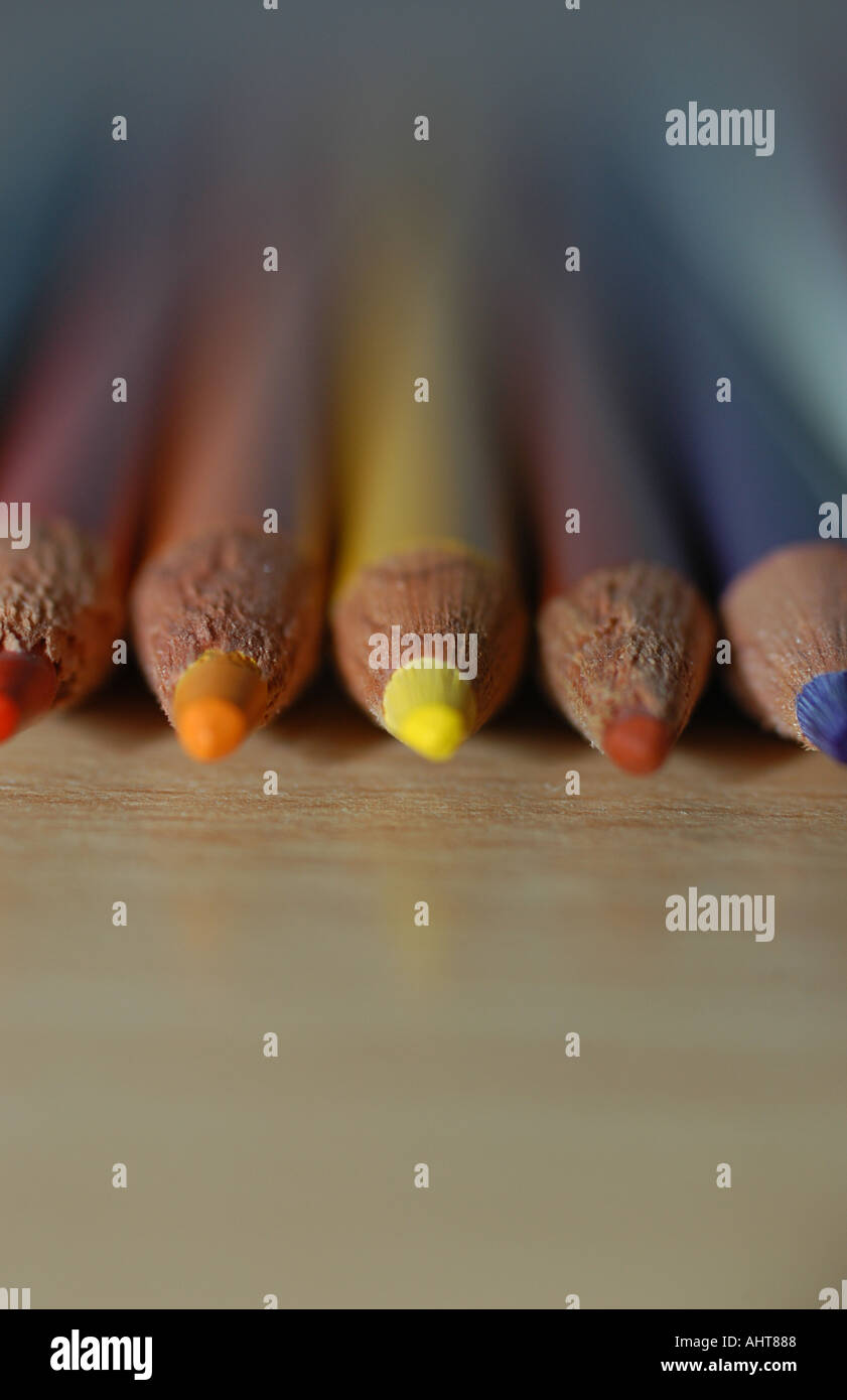 Coloured drawing implements hi-res stock photography and images - Alamy