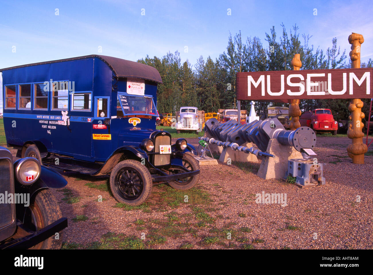A Vintage Chevrolet Bus on Display at the "Fort Nelson" Heritage Museum ...