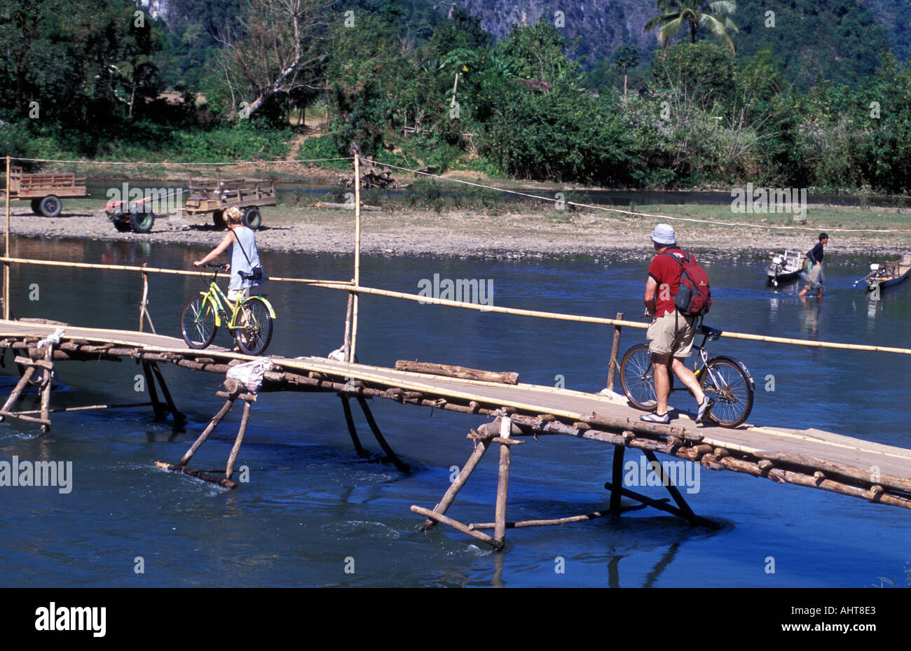 Western tourist laos hi-res stock photography and images - Alamy