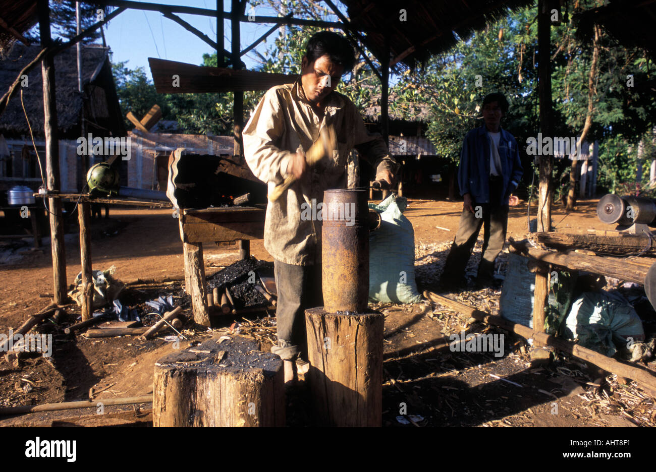 Laos Pakson UXO ammunition as anvil Stock Photo - Alamy